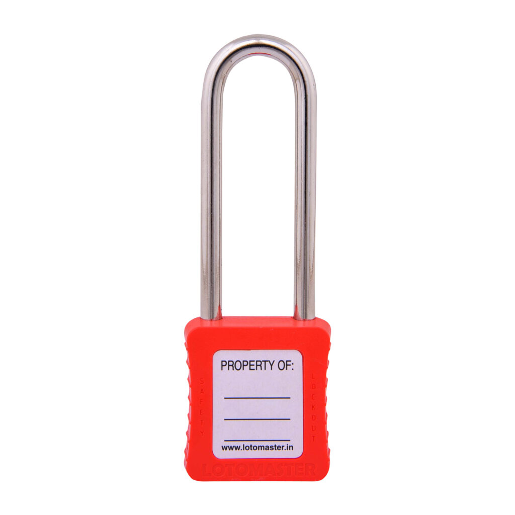 Safety Lockout Padlock 75mm Keyed Different Red - LOTOMASTER